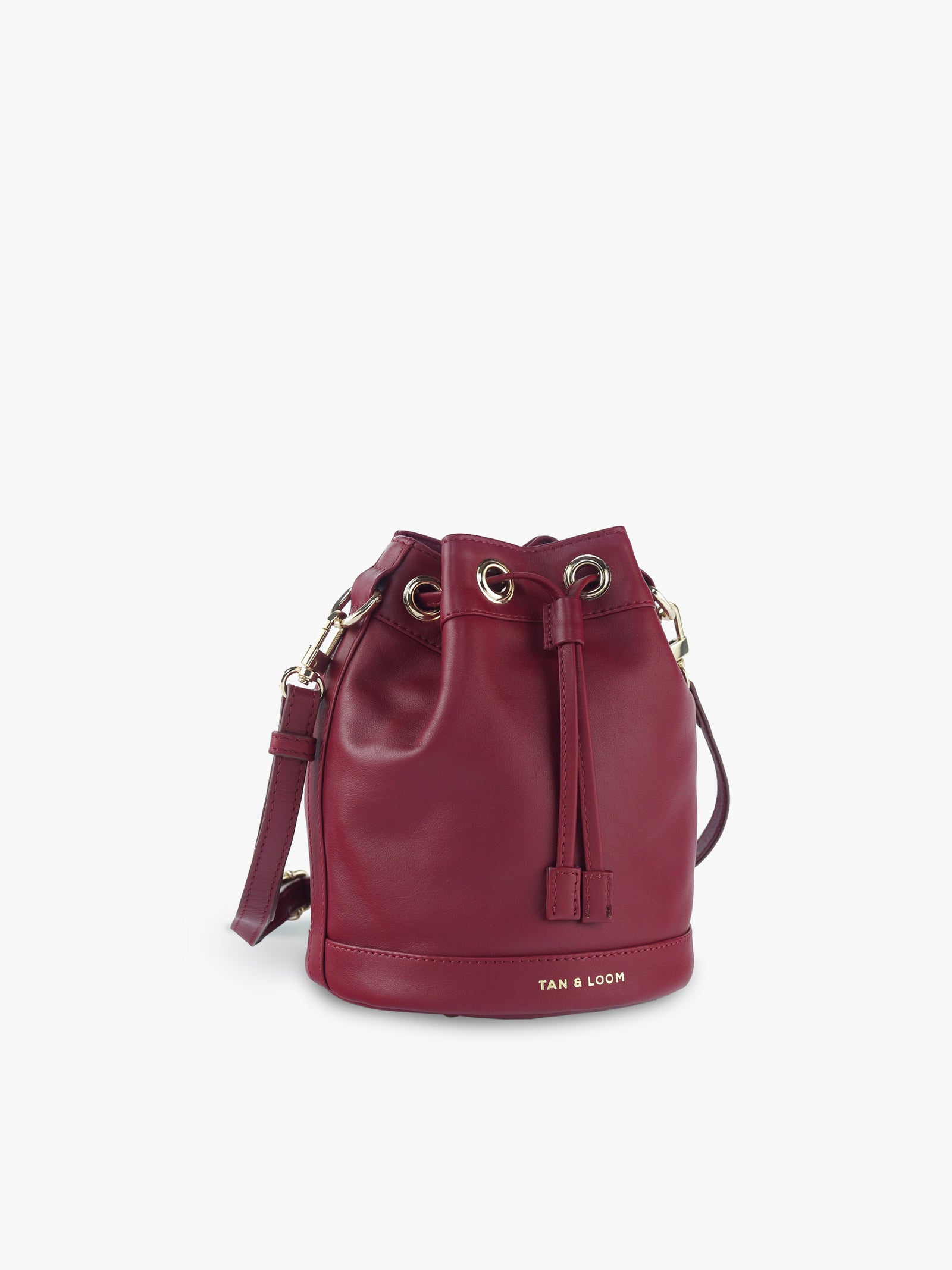 Bombay Bucket by Tan & Loom | Divine Maroon Leather Bucket Bag