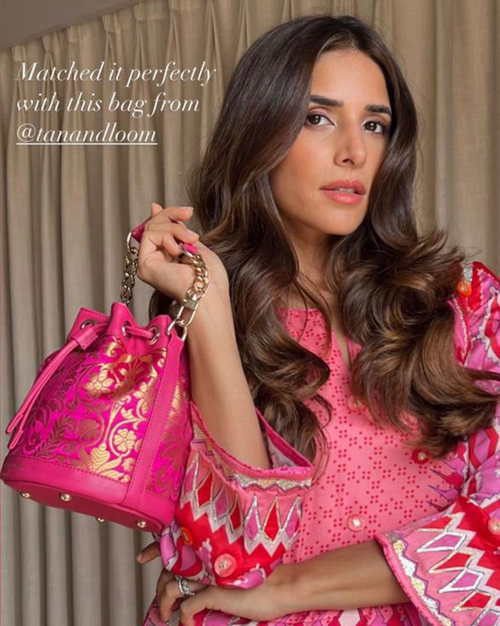 Bombay Bucket by Tan & Loom | Goddess Gold Leather Bucket Bag