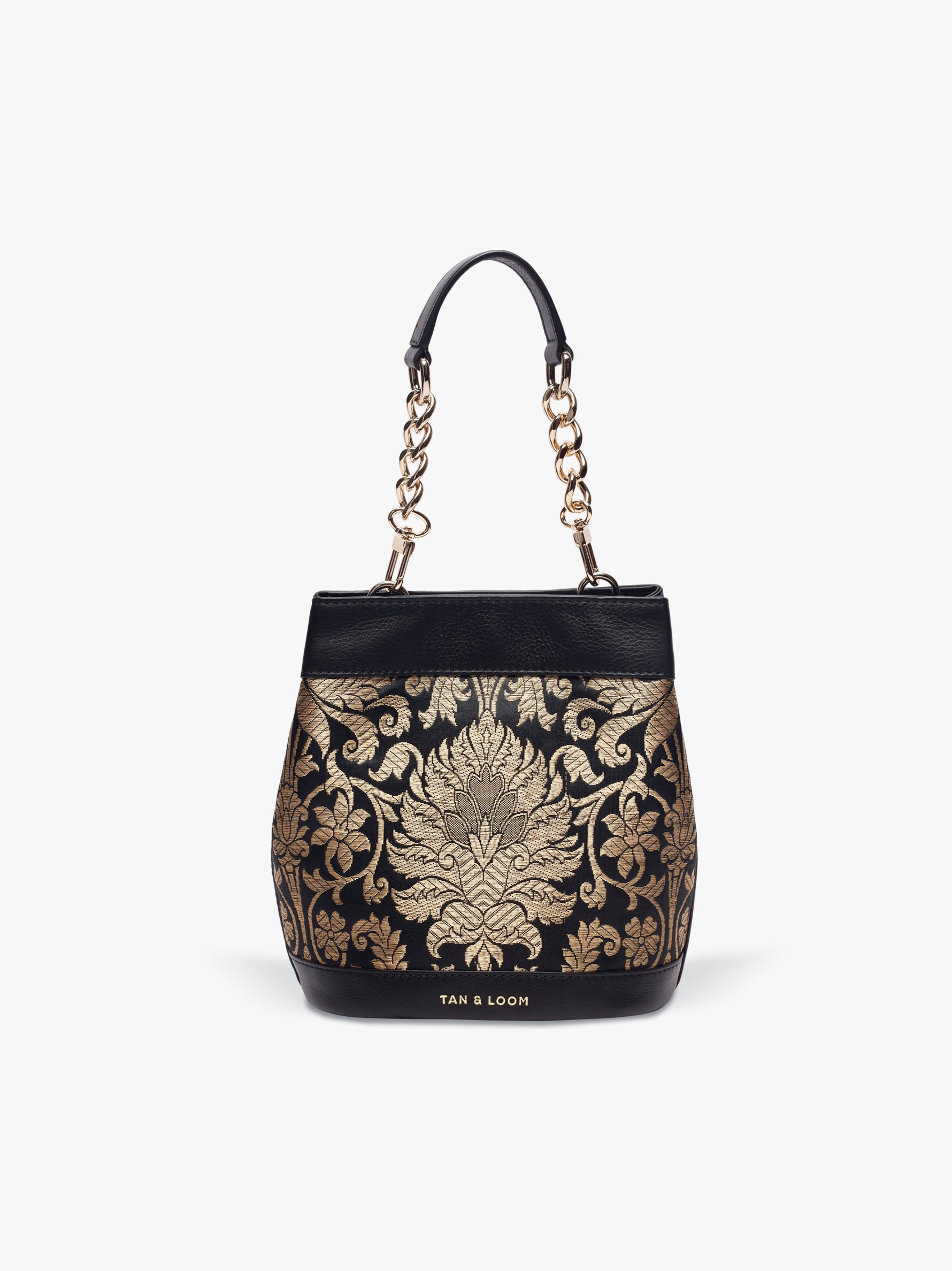 Rani Batua by Tan & Loom | Classic Black Brocade Batua Bag