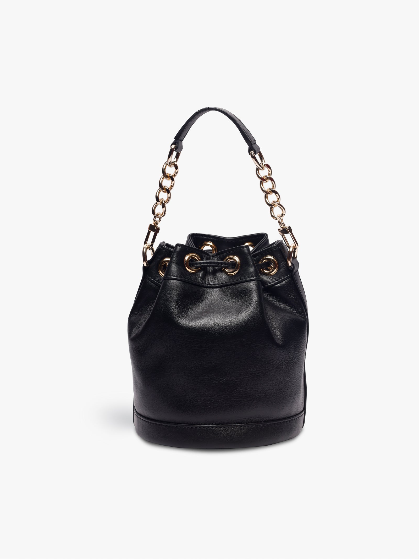 Bombay Bucket by Tan & Loom I Classic Black Leather Bucket Bag
