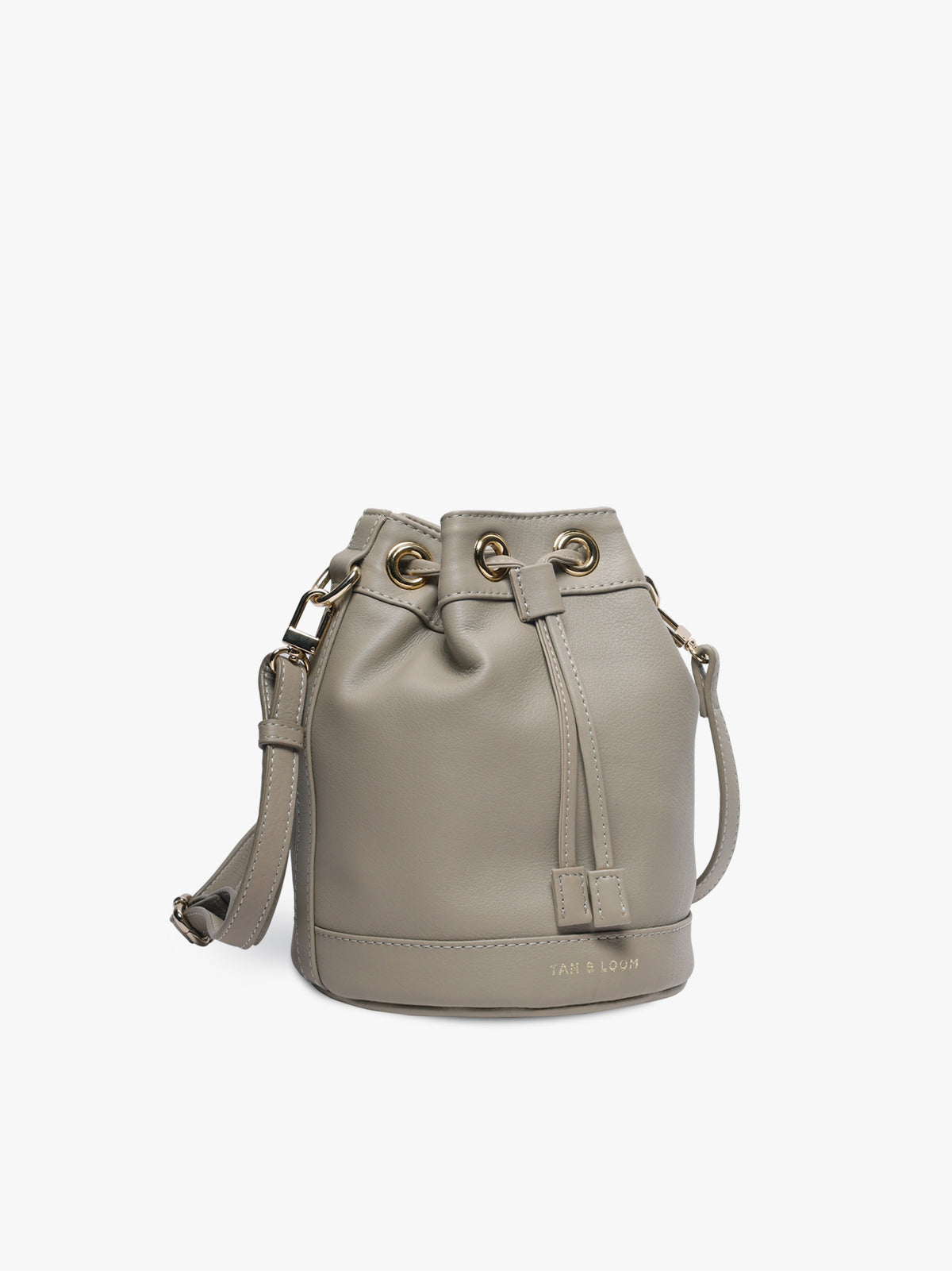 Bombay Bucket by Tan & Loom | Stone Grey Leather Bucket Bag
