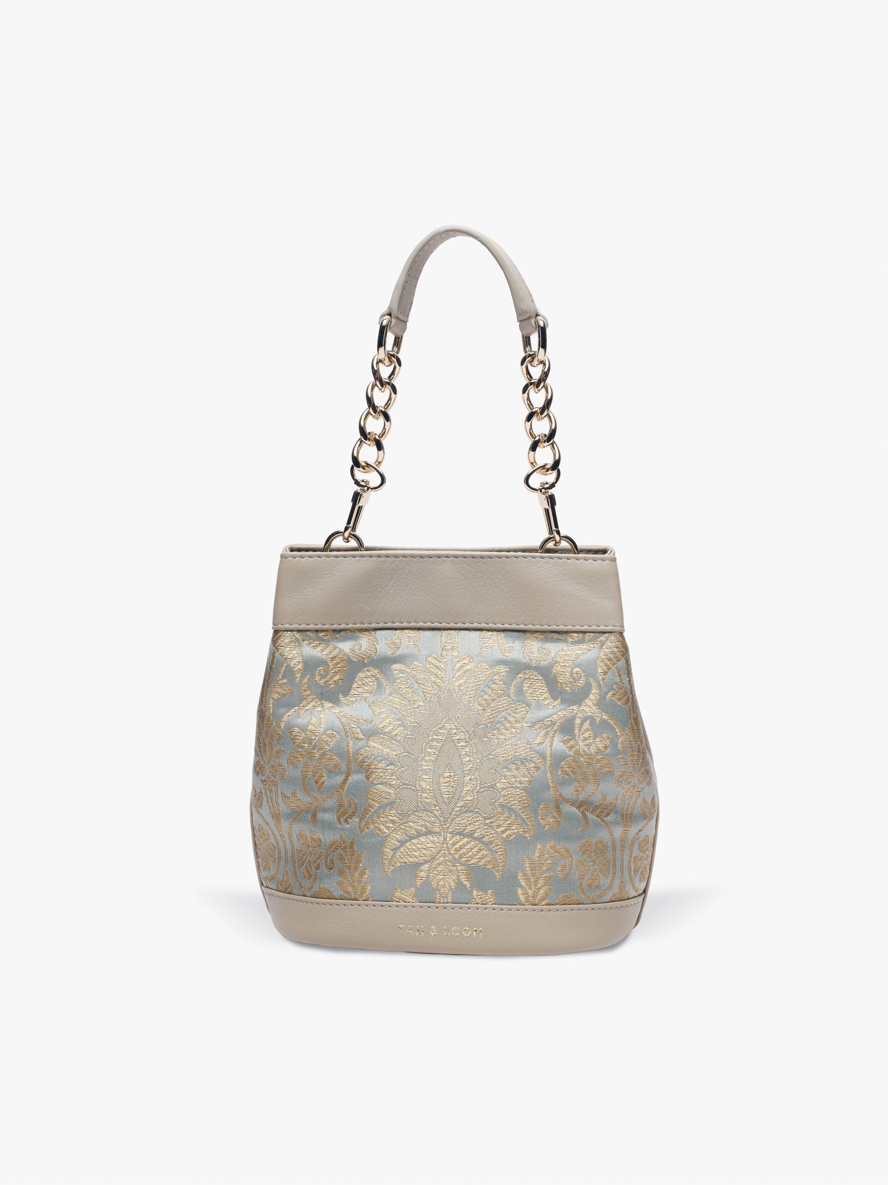 Rani Batua by Tan & Loom | Misty Mint Brocade Batua Bag